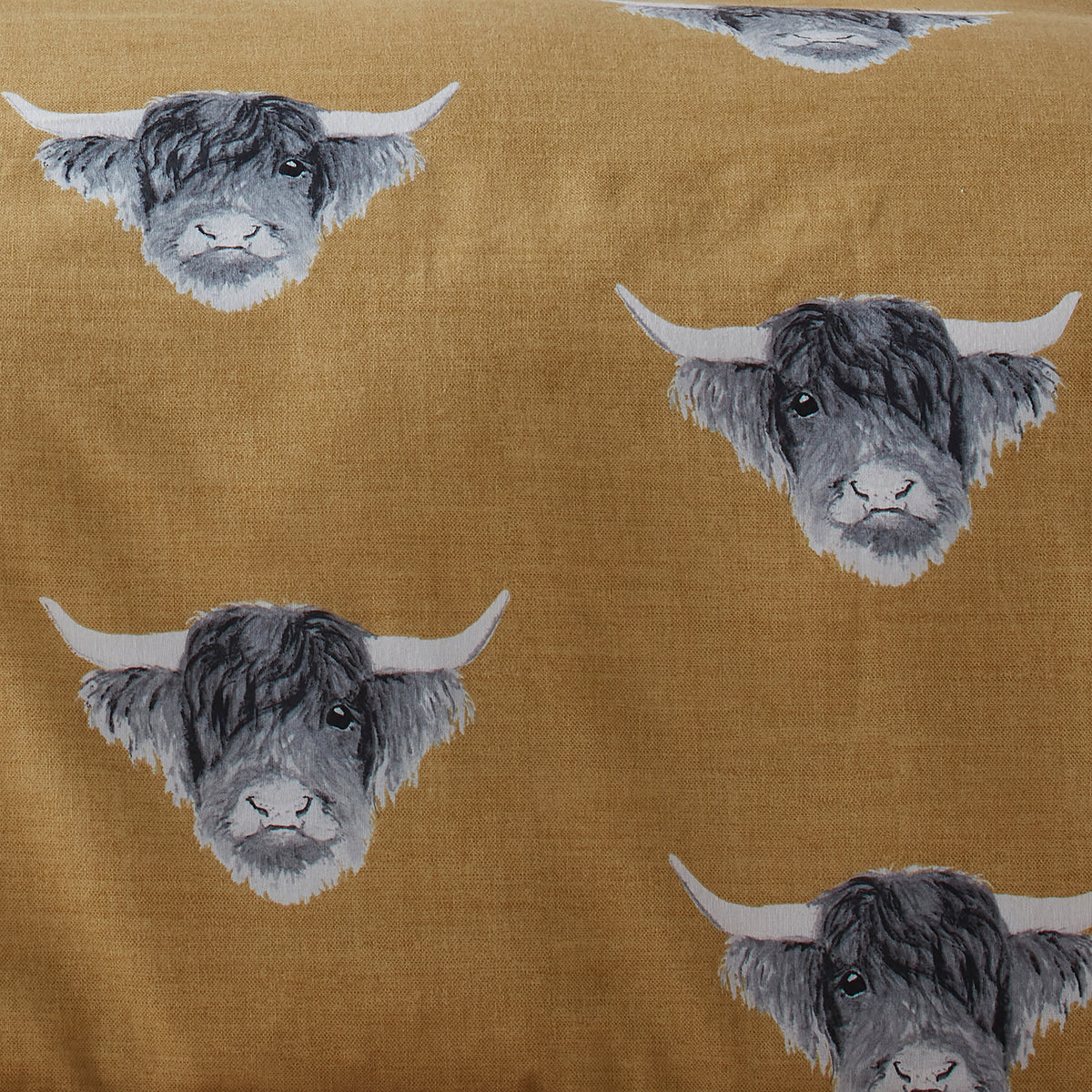 Highland Cow Duvet Cover Set in Ochre – Ulster Weavers