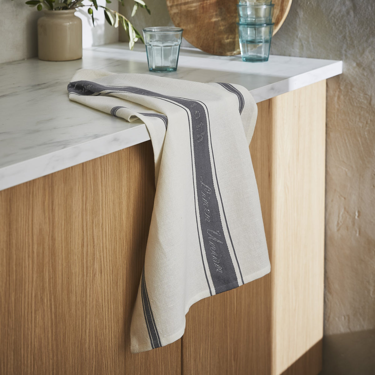 Glass Cloth - Union Glass Cloth in Grey 74 x 48cm – Ulster Weavers