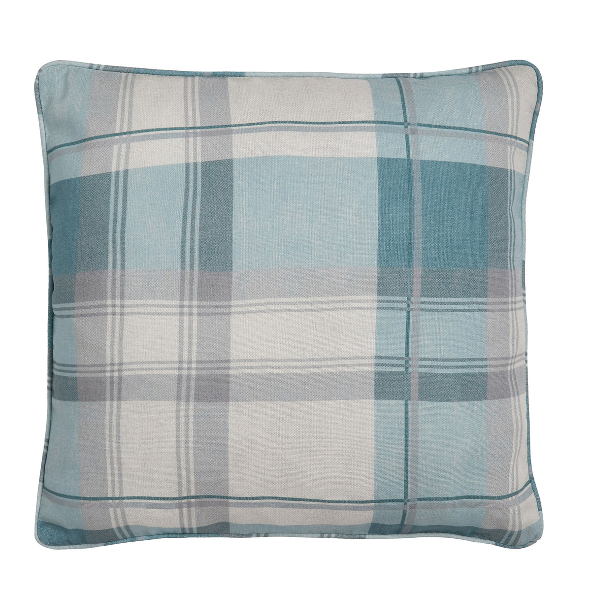 Balmoral Check Cushion in Duck Egg 43 x 43cm – Ulster Weavers