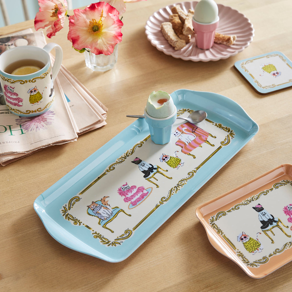 Cool Cats Small Serving Tray in Multicolour – Ulster Weavers