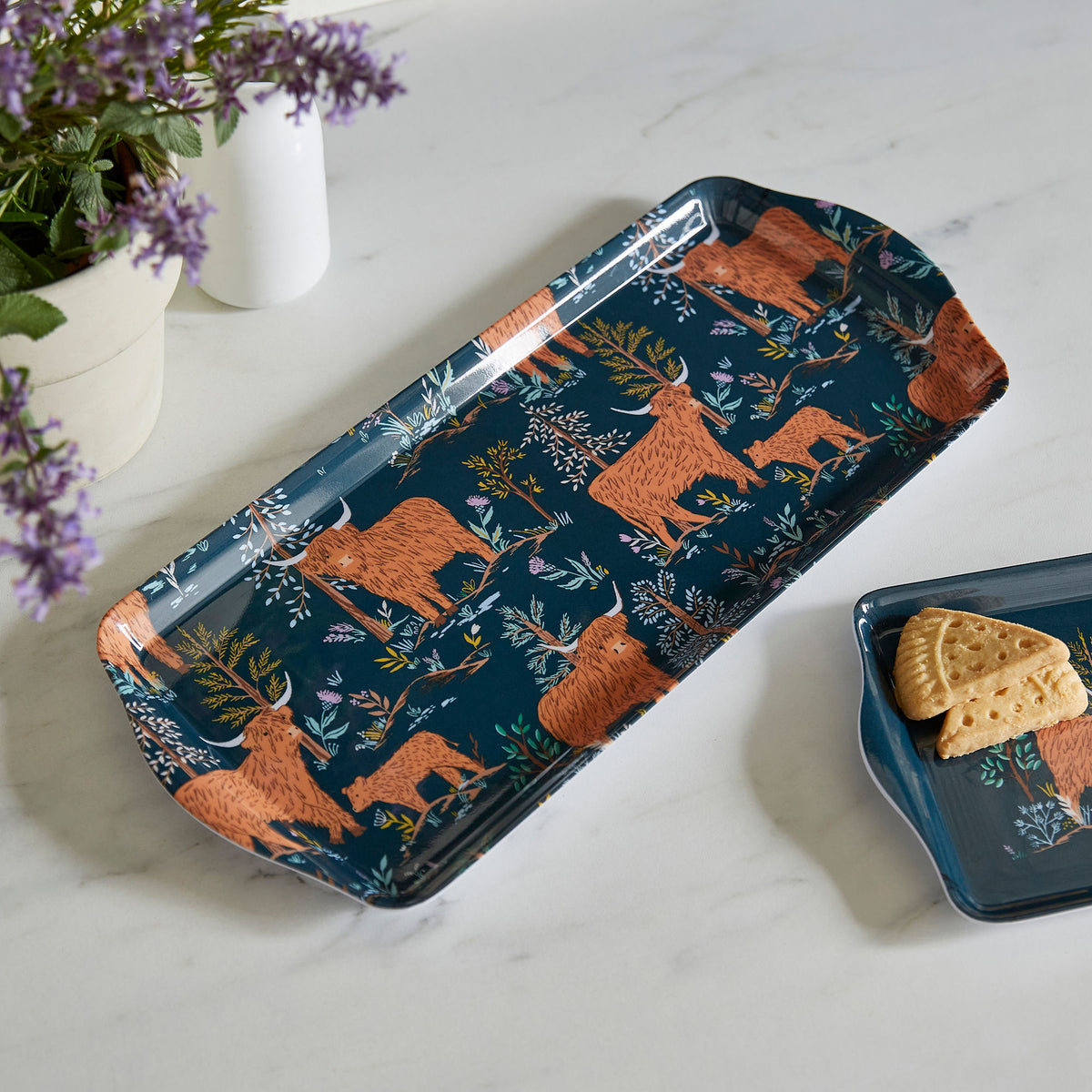 Ulster Weavers Connie the Cow Tray - Small One Size in Navy