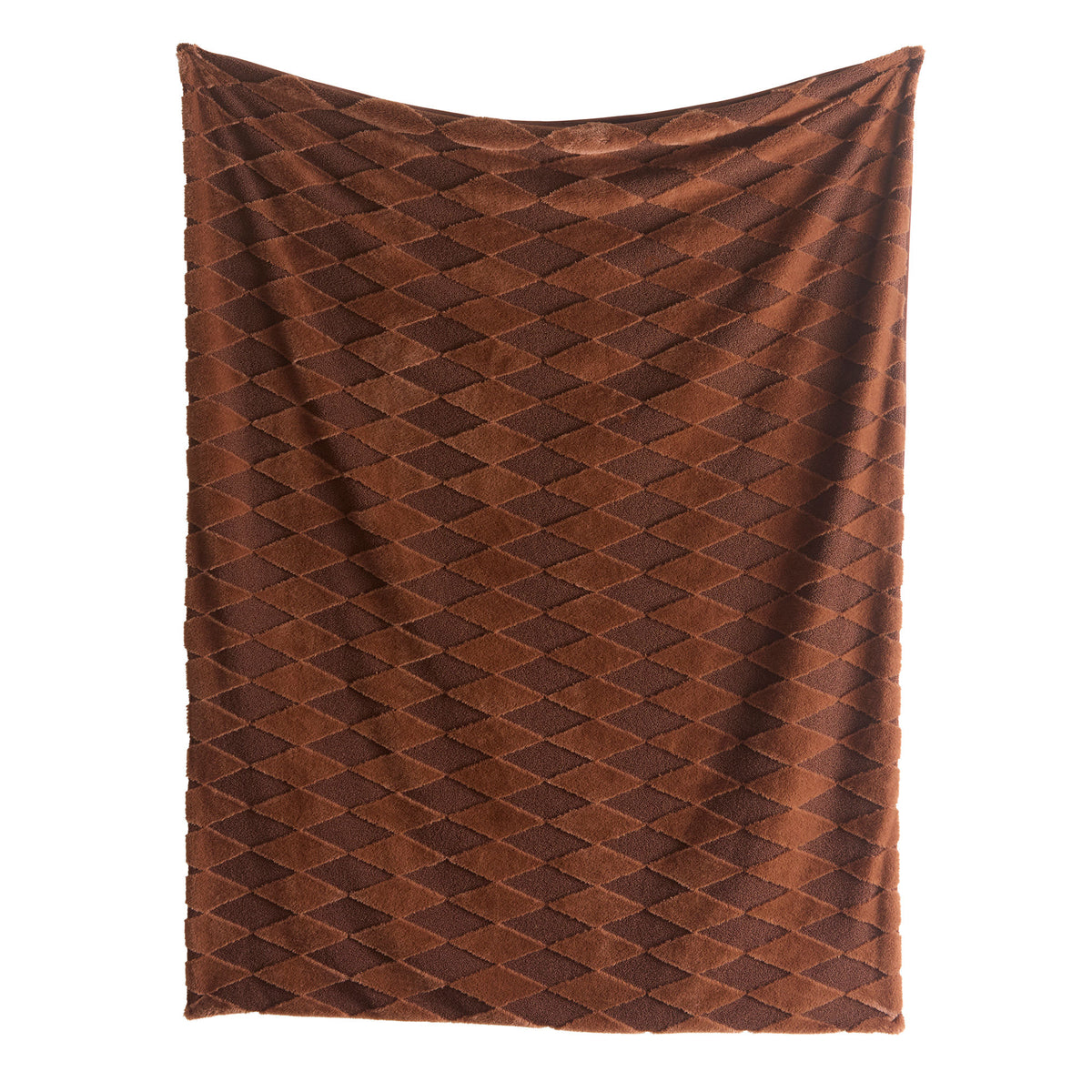 Cosy Diamond Throw in Chocolate 150 x 200cm – Ulster Weavers