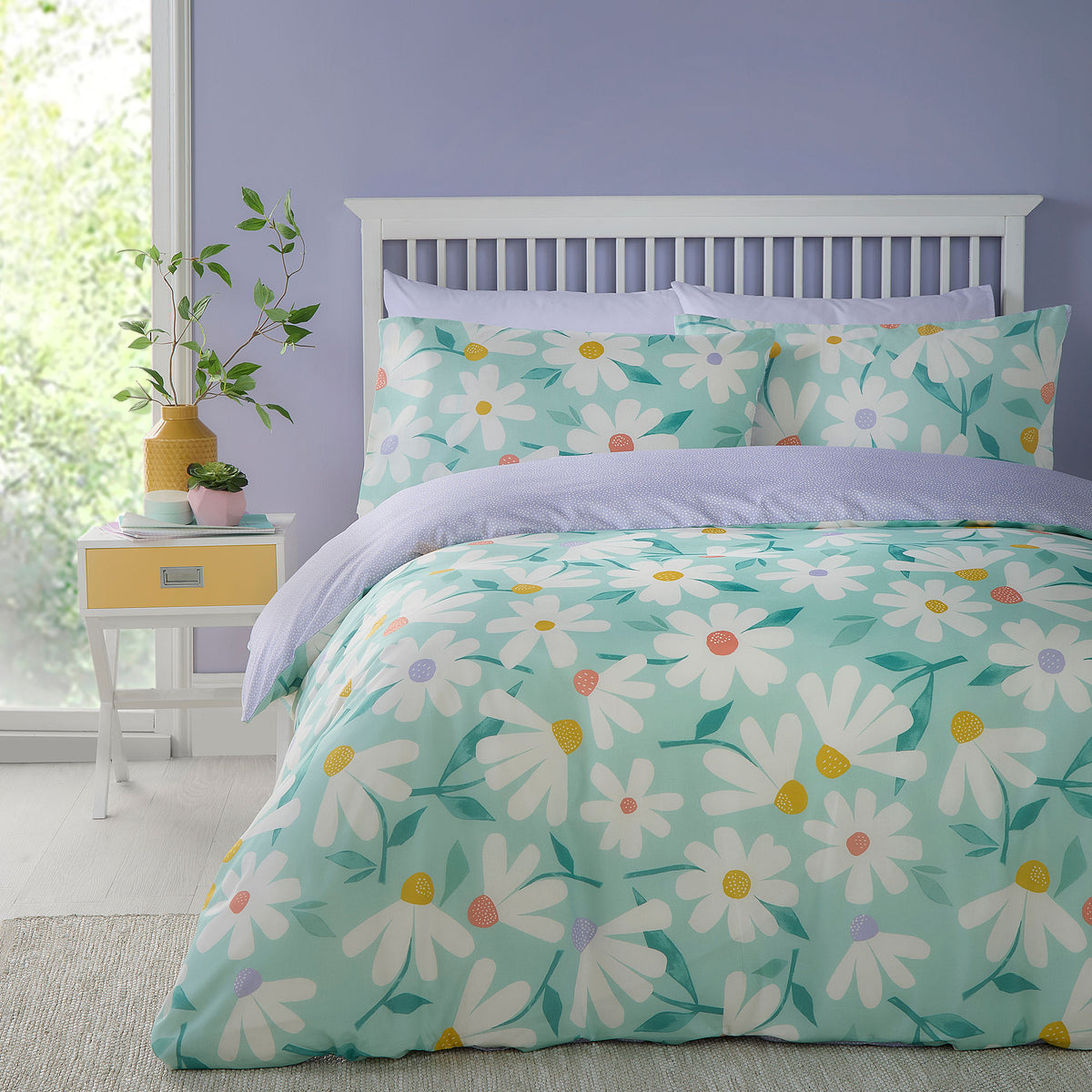 Daisy Duvet Cover Set by Fusion in Duck Egg – Ulster Weavers