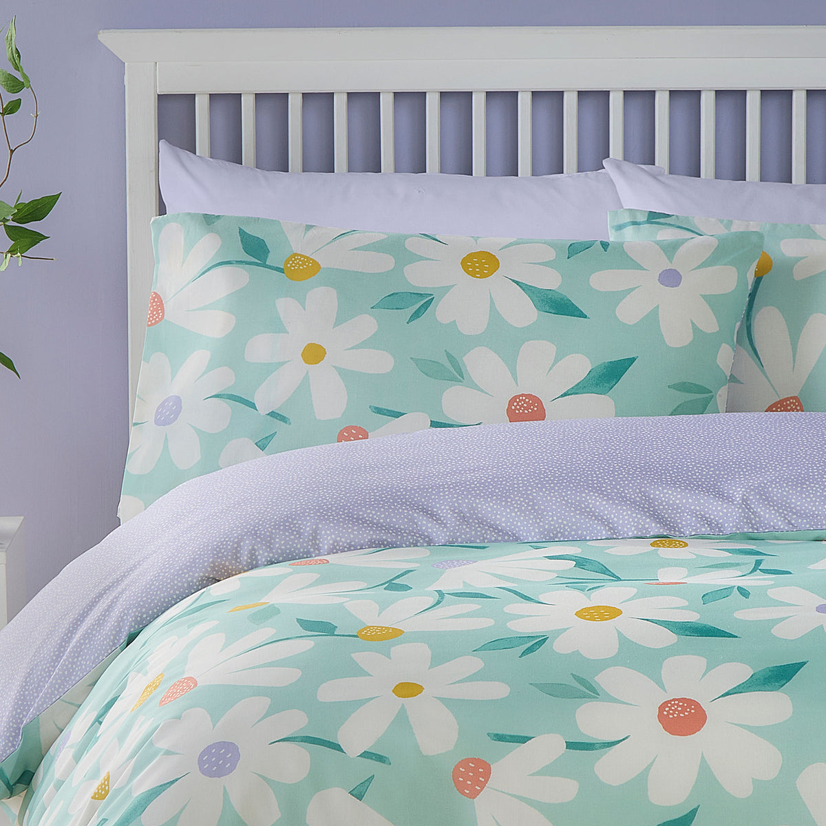 Daisy Duvet Cover Set by Fusion in Duck Egg – Ulster Weavers