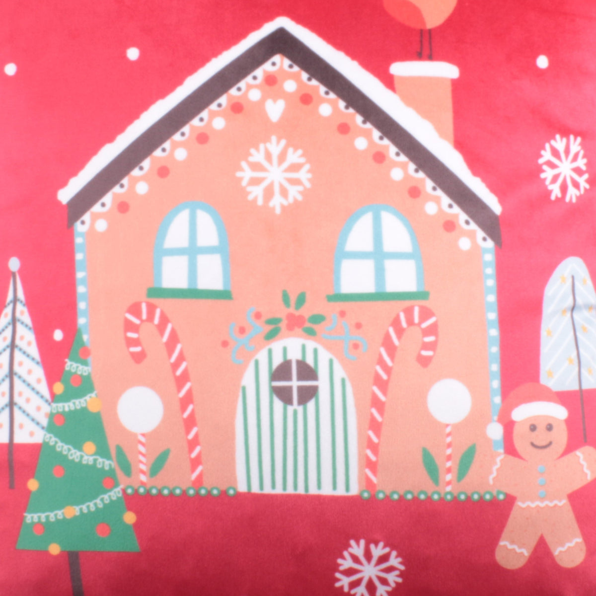Gingerbread Man Christmas Cushion in Multicolour 43 x 43cm – Ulster Weavers