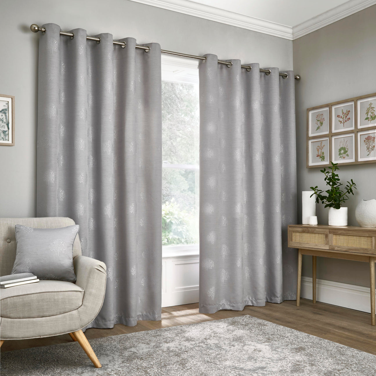 Harvest Eyelet Curtains in Silver – Ulster Weavers
