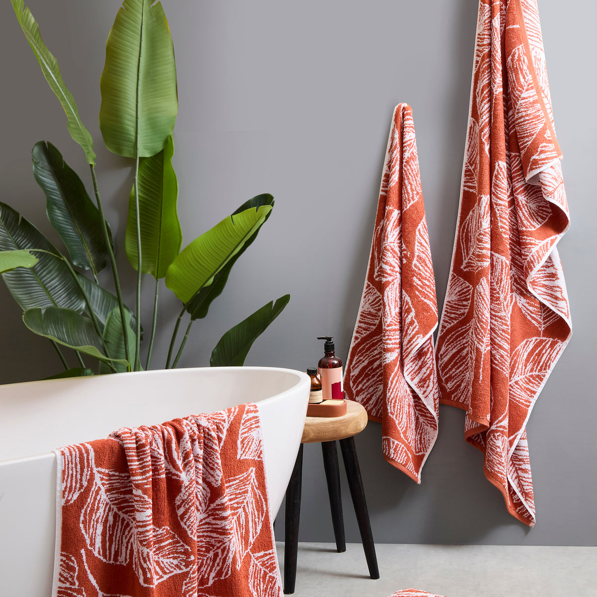 Matteo Towels in Terracotta – Ulster Weavers