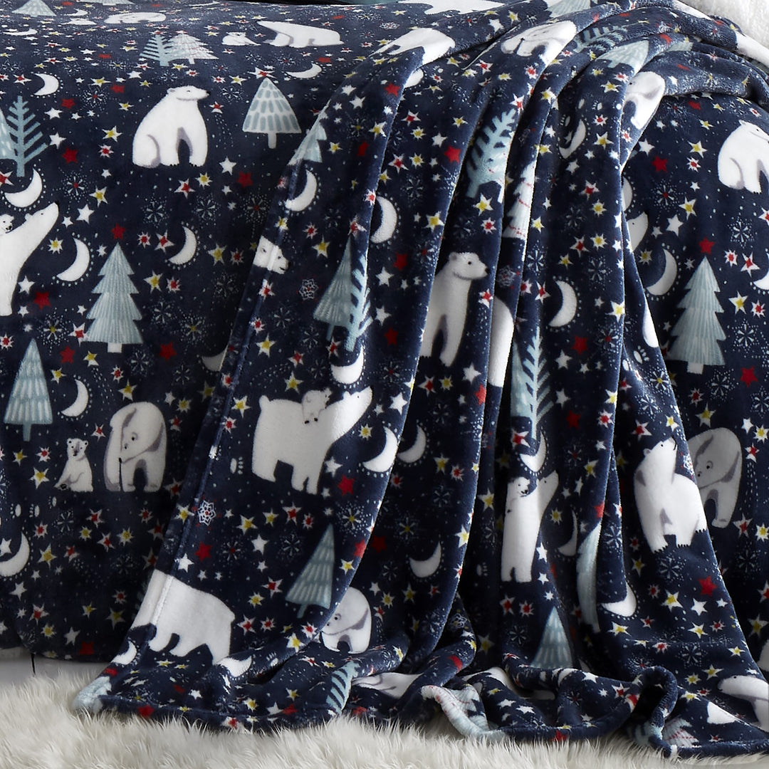 Starry Night Throw by Fusion Christmas in Blue 120 x 150cm – Ulster Weavers