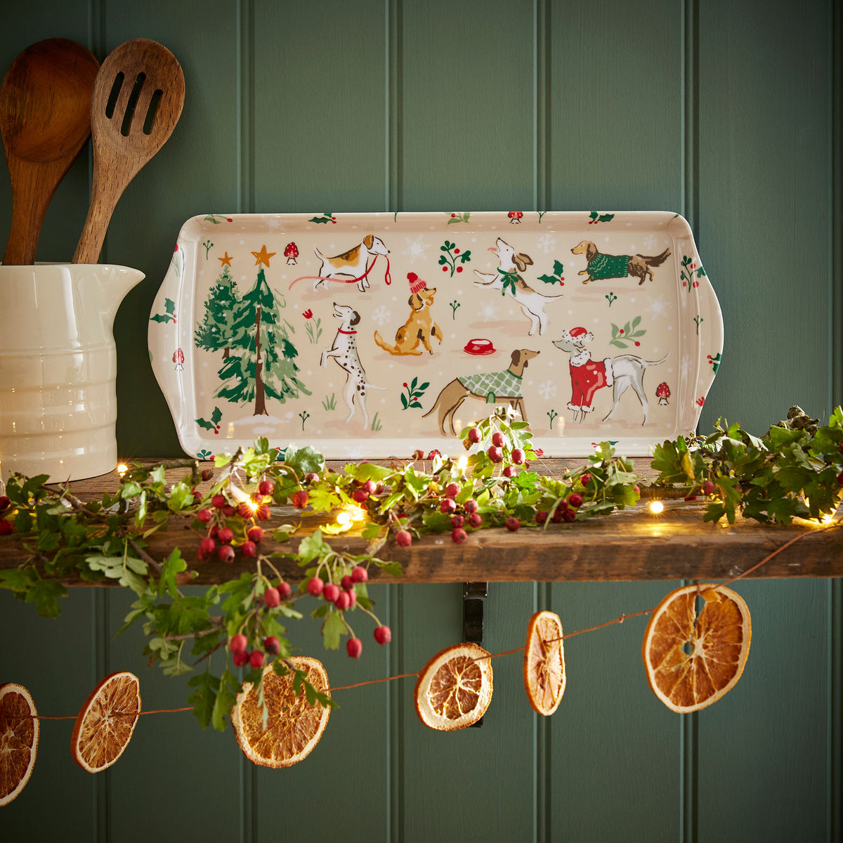 Winter Walkies Small Serving Tray in Beige – Ulster Weavers