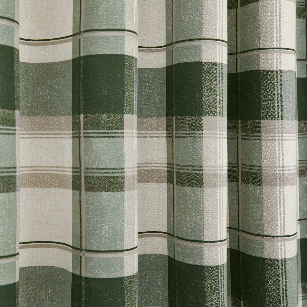 Balmoral Check Eyelet Curtains in Bottle Green – Ulster Weavers