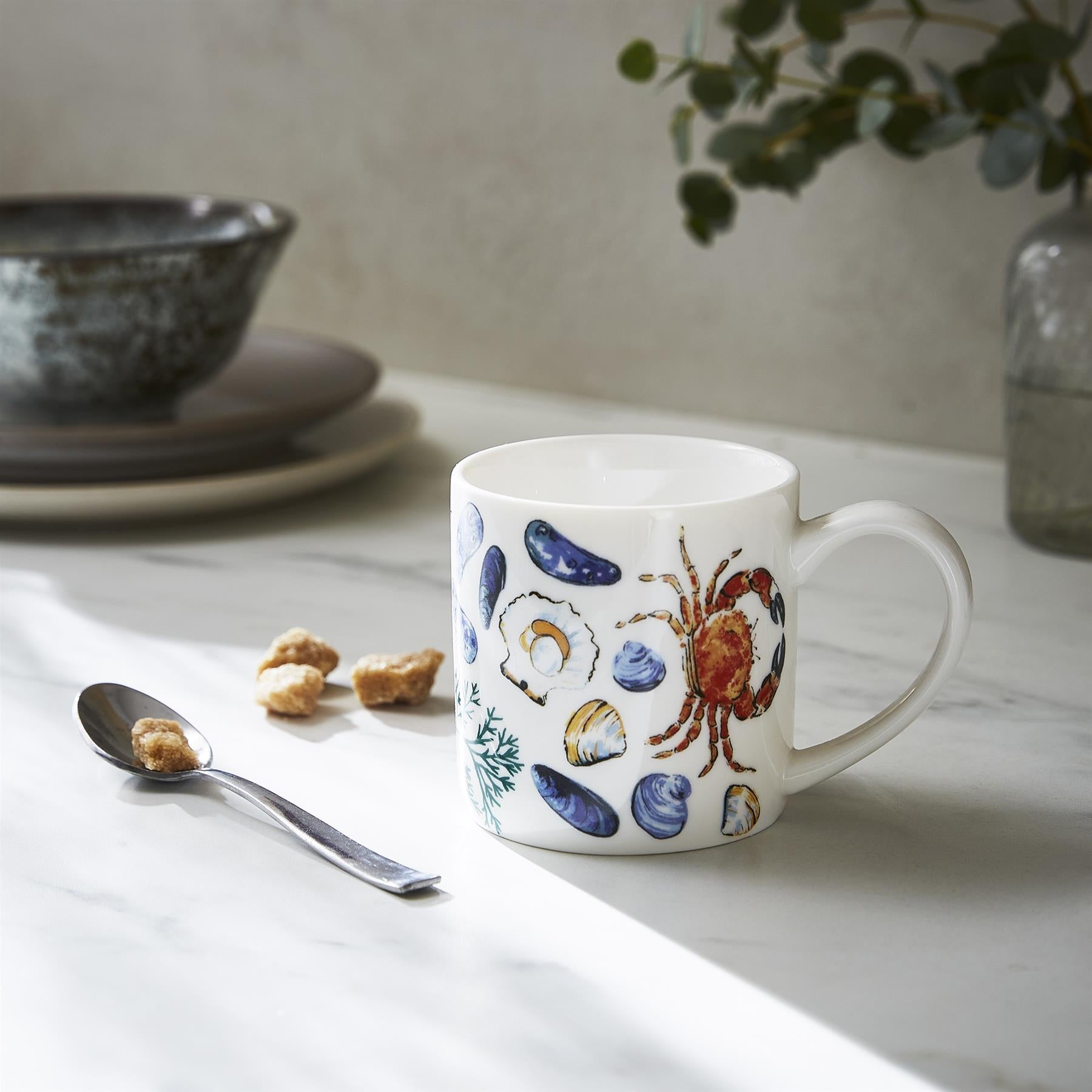 Shellfish Bone China Mug in Green – Ulster Weavers