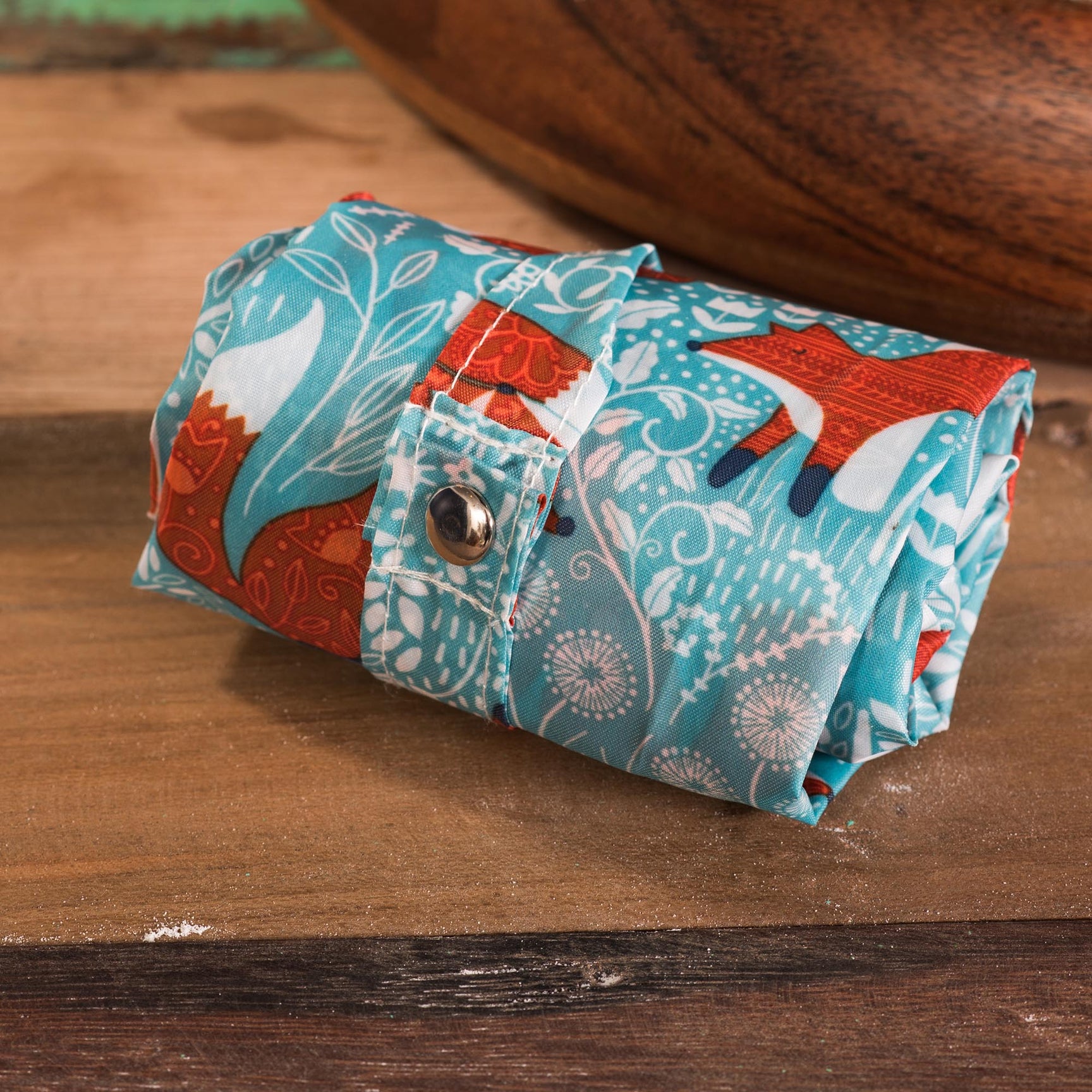 Foraging Fox Foldable Tote Bag Medium in Blue – Ulster Weavers